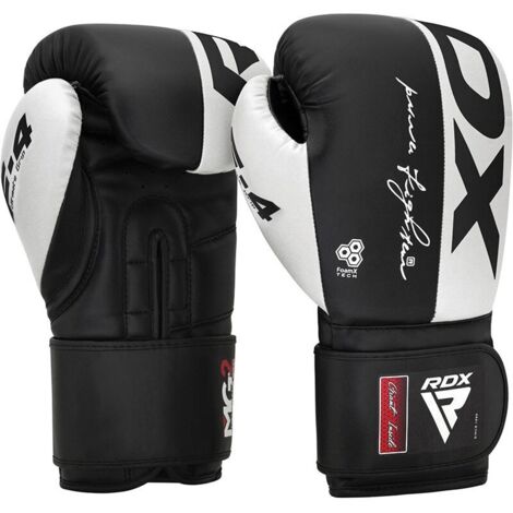 Guantoni da boxe RDX REX F4 neri/bianchi 16oz