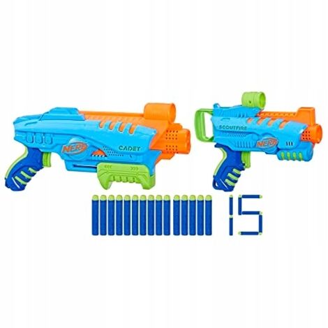 Nerf Elite Jr Ultimate Starter Set, 2 blaster in schiuma giocattolo ...