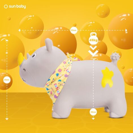 Maglione per bambini con pompa RHINOCERO, grigio con bandana