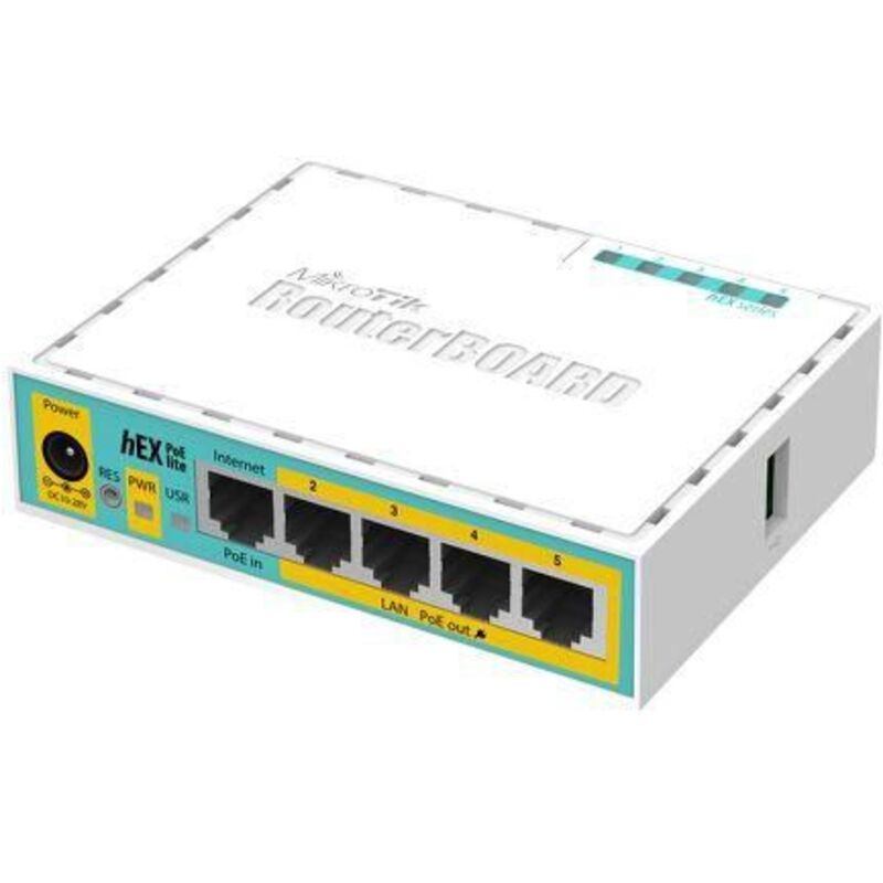 MikroTik RouterBOARD hEX PoE lite con RB750UPR2