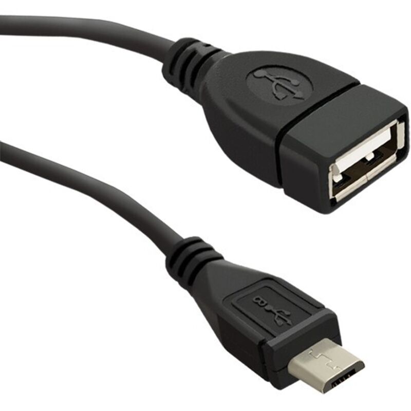 Cable USB OTG 2.0 Qoltec A hembra Micro USB B macho 0,2 m