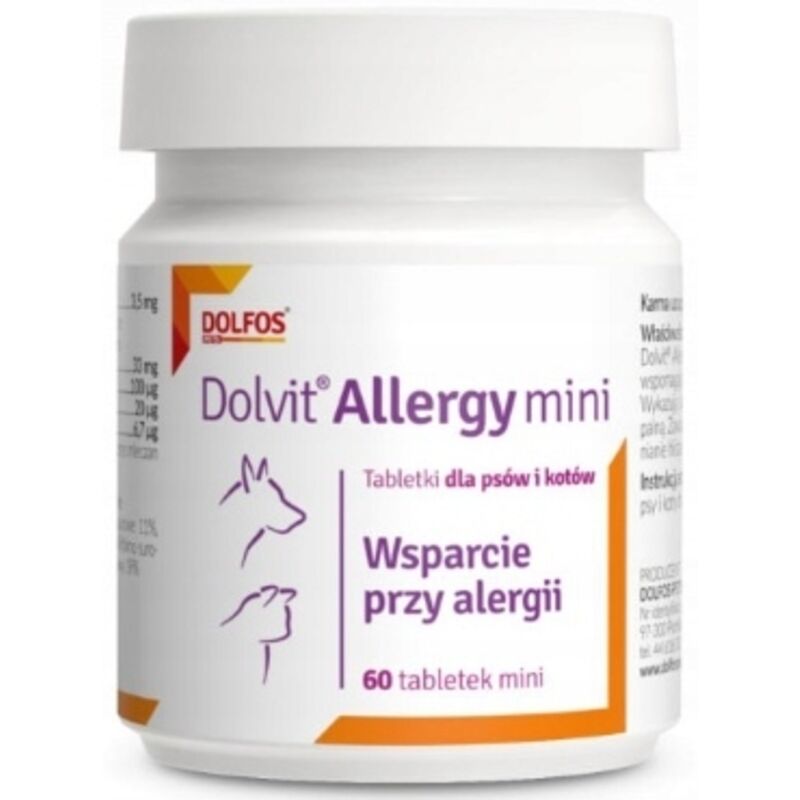 Dolvit Allergy Mini para alergias PARA PERROS Y GATOS 60 mini comprimidos