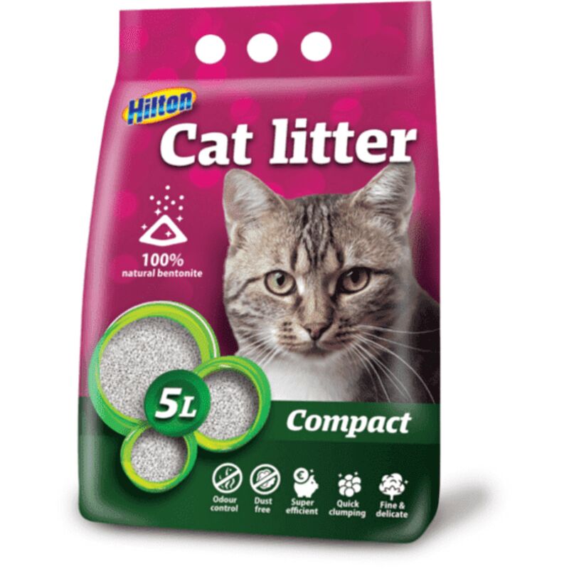 Arena compacta aglomerante de bentonita Hilton de 5 l