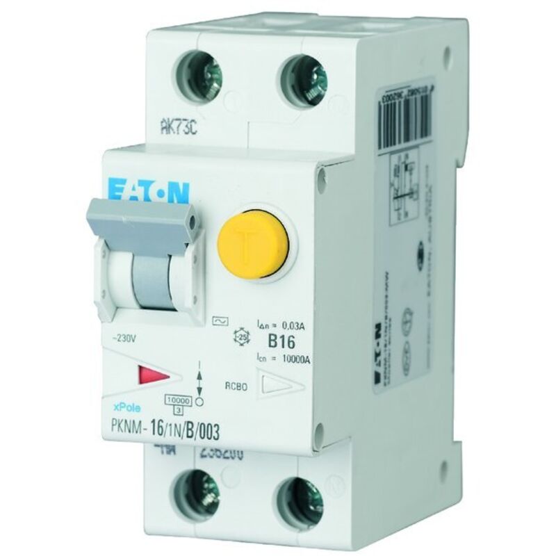 Interruptor automático de sobrecorriente con módulo diferencial 1+N polos PKNM-25/1N/B/003-MW