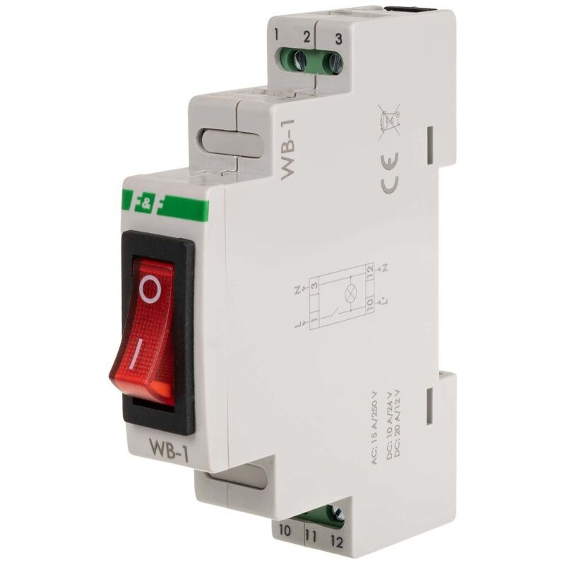 Interruptor de dos posiciones con luz indicadora roja WB-1R