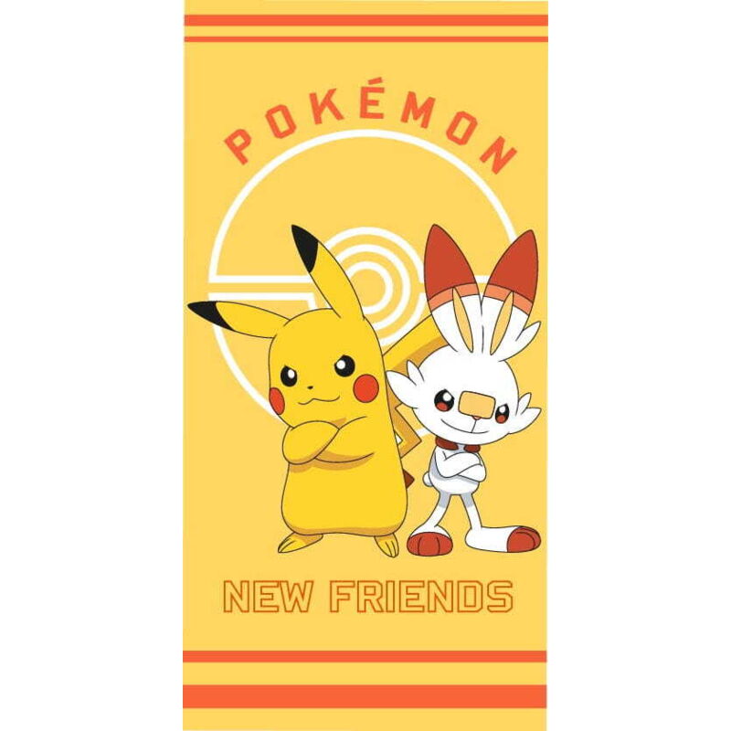 Toalla de playa de 70 x 140 cm con diseño de Pokémon Pikachu