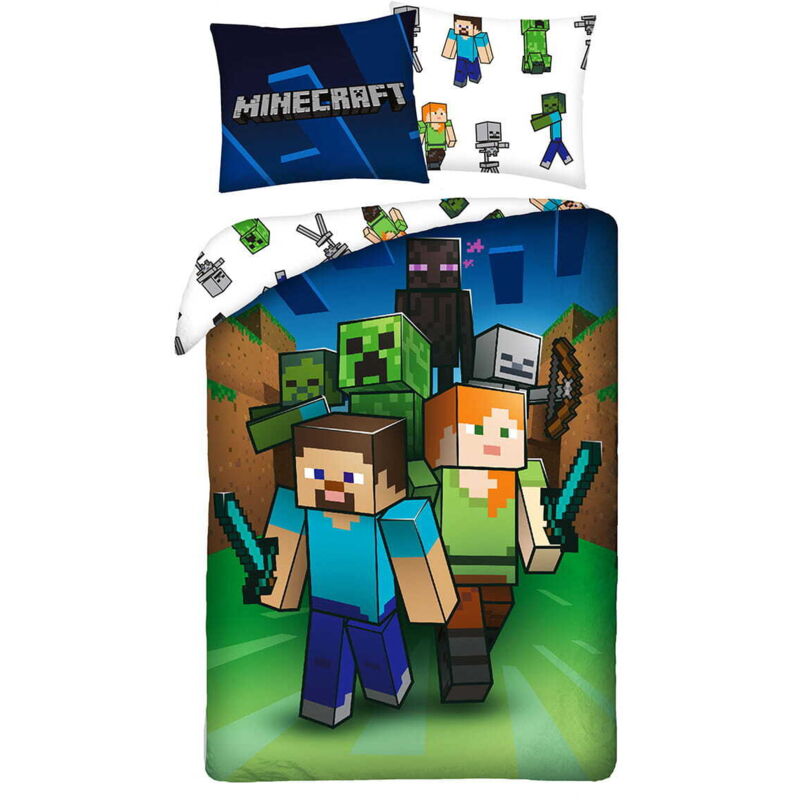 Ropa de cama de algodón MINECRAFT 160x200