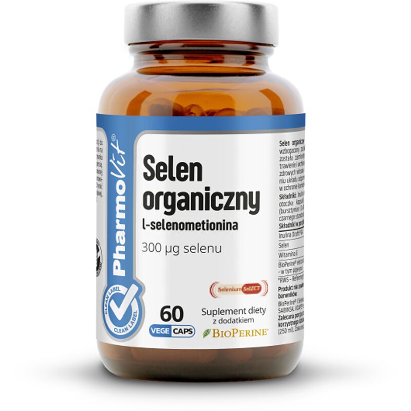 Selenio 60 Cápsulas 20,27 G - Pharmovit (Etiqueta limpia)