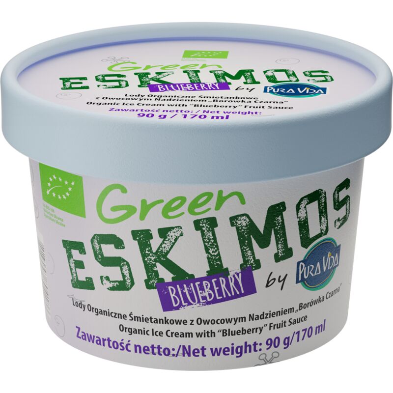 Helado - Esquimales Verdes - Cremoso con Salsa de Arándanos, Sin Gluten ...