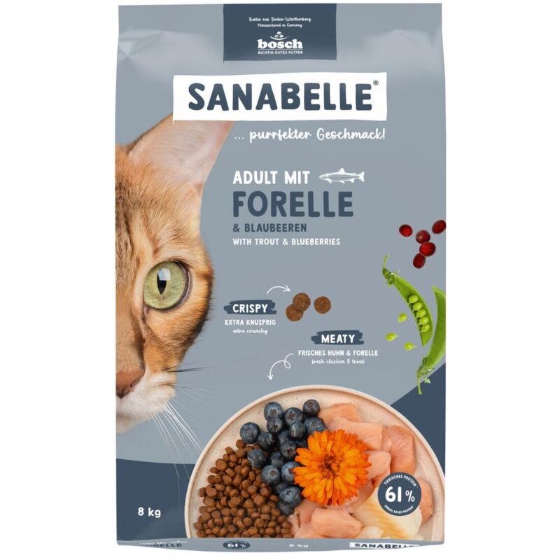BOSCH Sanabelle Adult alimento para gatos con trucha 8 kg