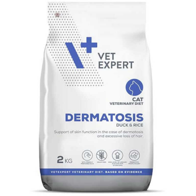 Dieta veterinaria VetExpert para gatos con dermatosis 2 kg