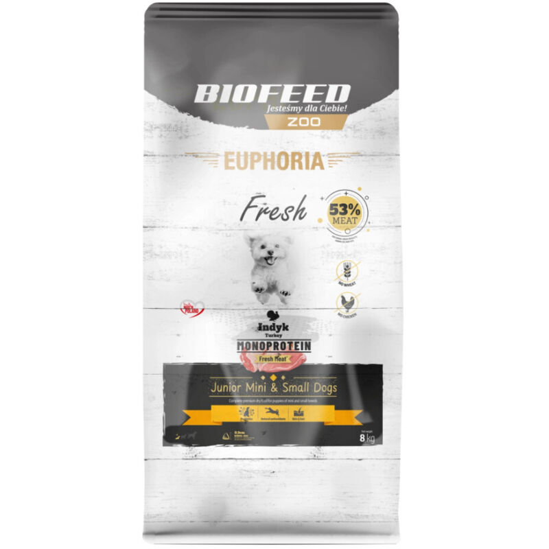 Pienso seco para perros BIOFEED Euphoria Mini & Small Pavo y Conejo 8kg
