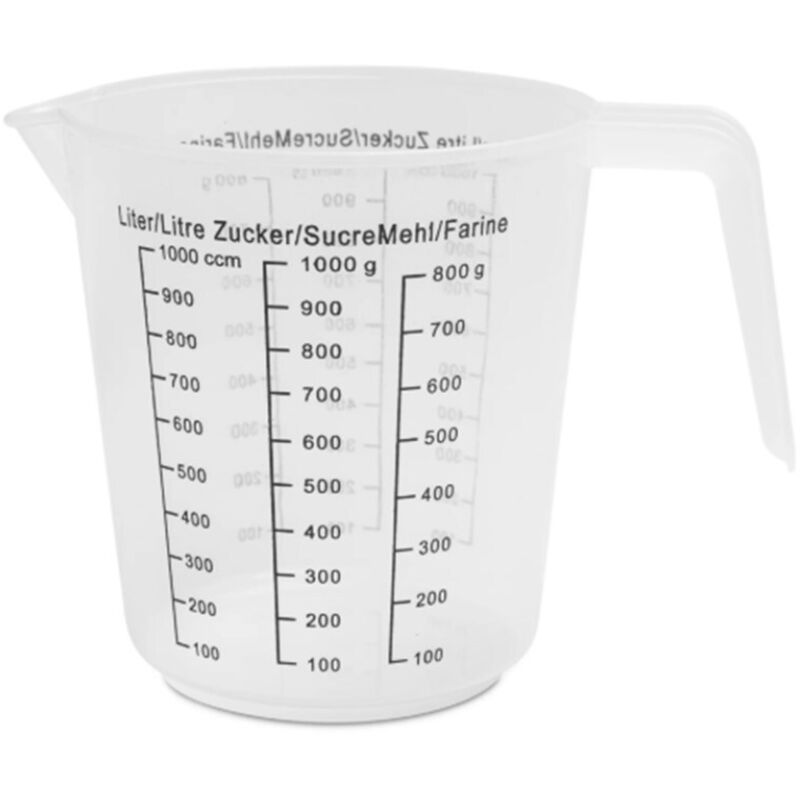 Recipiente de cocina con vaso medidor 1l 12,5 x 13 x 10cm XJ5832