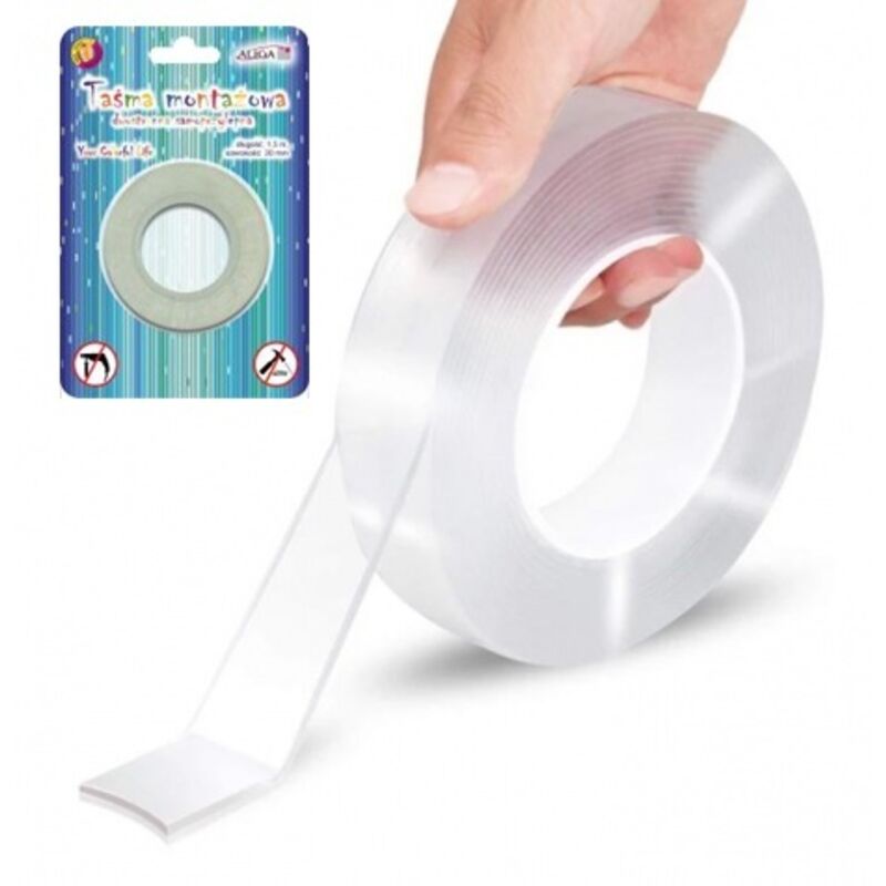 Cinta autoadhesiva NANO, transparente, de doble cara, 20 mm x 1,5 m PSD ...