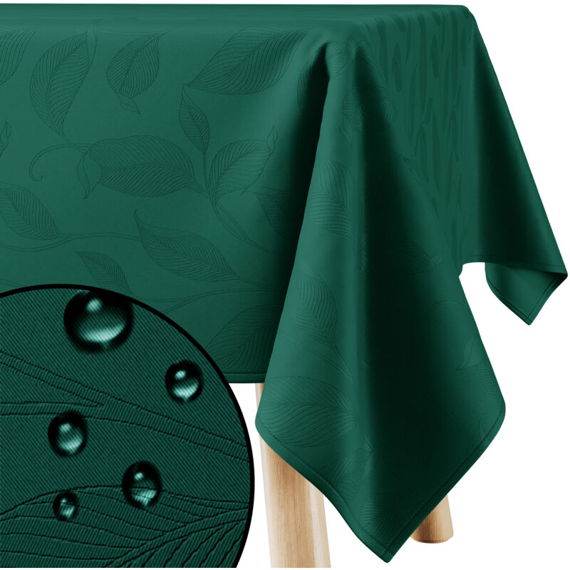Mantel AMALU 1cm Forro Antimanchas Mantel VERDE BOTELLA 120x120 Círculo