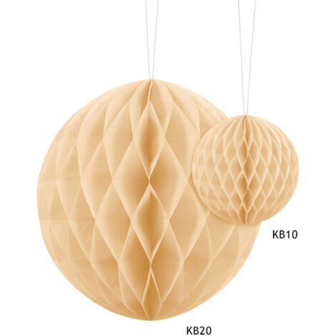 Bola de papel secante, color crema claro, 20 cm