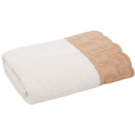 Toalla MOELI Con borde decorativo beige 50x90 cm 737008