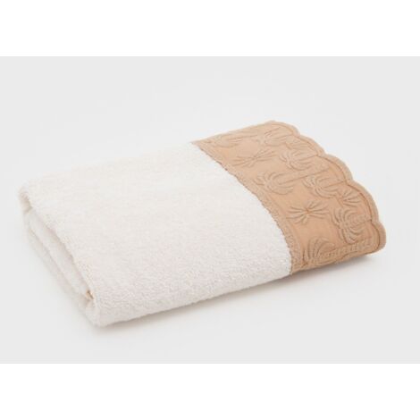 Toalla MOELI Con borde decorativo beige 50x90 cm 737008