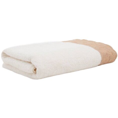 Toalla MOELI Con borde decorativo beige 70x130 cm 737015