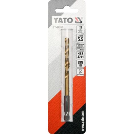 BROCA DE METAL HSS-TiN BROCA HEXAGONAL DE 5,5 MM / YT-44763 / YATO