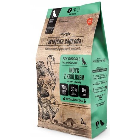 Rural Farm Pienso seco para perros pavo con conejo crujiente S 2kg