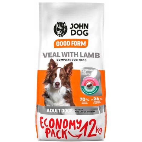 Pienso seco para perros JOHN DOG de razas medianas y grandes TERNERA ...
