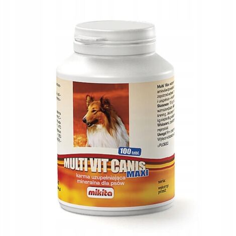 MIKITA MULTI VIT CANIS MAXI vitaminas macro y microelementos PARA PERROS 100 tab.