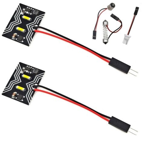 uds Panel 2 LED 12V W5W, T10, C5W, SV8.5, BA9S, T4W CANBUS 950lm blanco ...