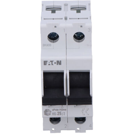 Interruptor principal (aislante), 25 A, 2 polos HIS-25/2
