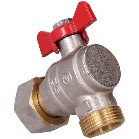 Válvula de bola angular SPIN con tuerca giratoria DN20-PN25 3/4 pulgada