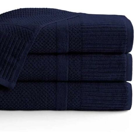 Toalla Ivo 50x90 azul marino 550g 100% algodón
