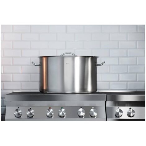 Olla Gastronorm con tapa, acero inoxidable, para cocina de inducción, 58 L