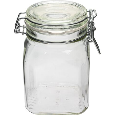 Tarro Comfort cuadrado de 750 ml. Sellado herméticamente.