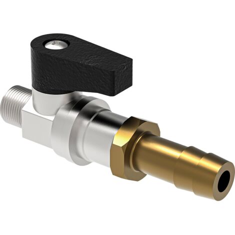 Conjunto de conector enchufable + válvula de bola + conector de tubería