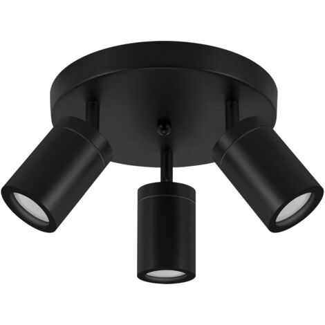 Luminaria de pared y techo TENOR GU10 3C negra