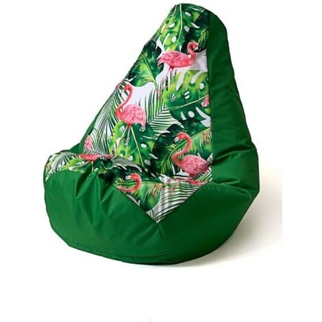 Puff PEAR PRINT verde-flamenco XL 130x90