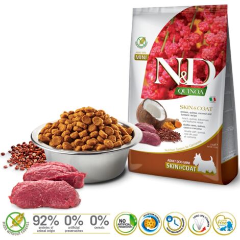 FARMINA ND QUINOA PIEL PARA PERRO VENADO COCO 25 kg