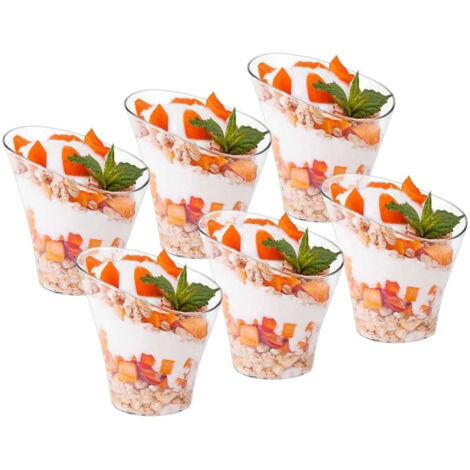 6x Vasos, Vasos, Recipientes para Postres, Snacks, Entrantes de Postres