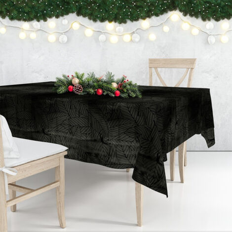 Mantel Hojas Verde Oscuro Verde Botella Decorativo Ornamental 220x150 cm