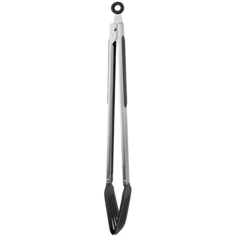Pinzas de acero para parrilla de cocina para servir y asar 44 cm