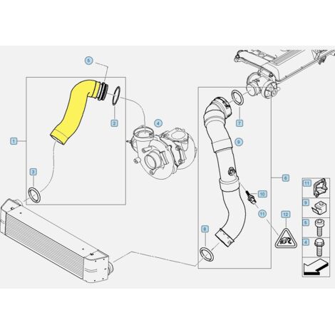 TUBO DE ENFRIADOR TURBO BMW E91 11617795304