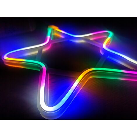 NEON STAR LED 30 cm Ventana DOBLE CARA Luces de árbol de Navidad luz ...