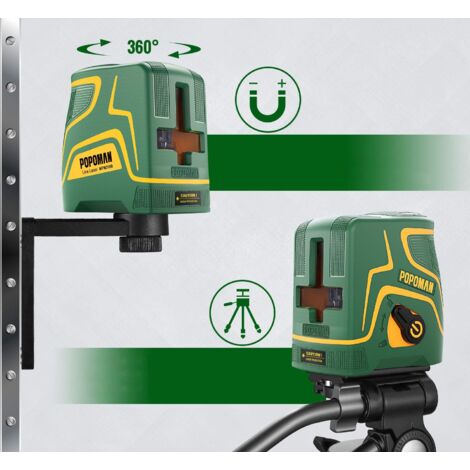 Nivel láser de líneas cruzadas 45M Verde Autonivelante POPOMAN MTM310B