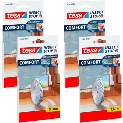 Velcro autoadhesivo para mosquitera tesa 5,6m blanco x4