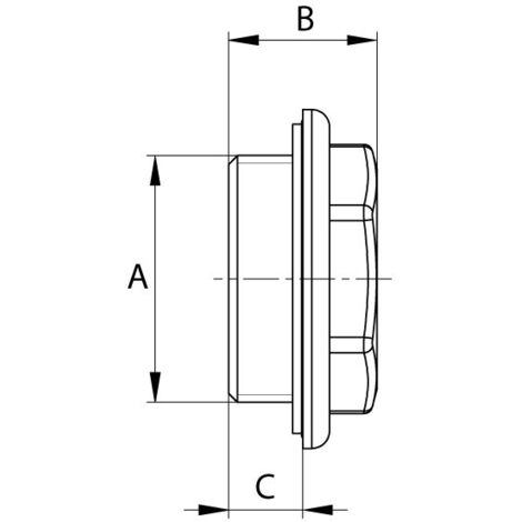 Tapón de obturación para radiador FLAMCO de 1 1/4" derecho F10901
