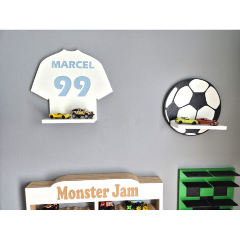 Tríptico de camisetas de fútbol de estante - personalizado