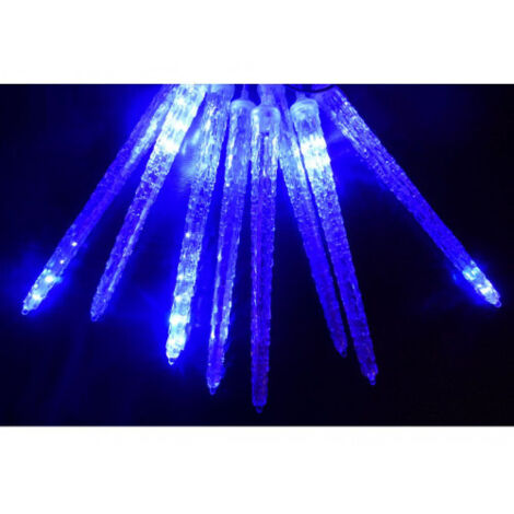 LUCES LED METEOR 8 CARÁMBANOS 50 CM - LUCES AZULES LLUVIA DE METEORIOS ...