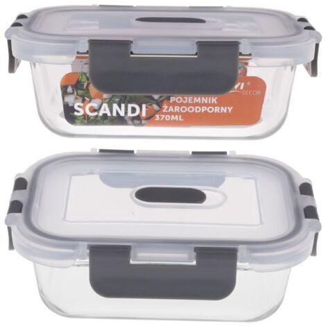 Recipiente rectangular de vidrio resistente al calor con tapa Scandi ...