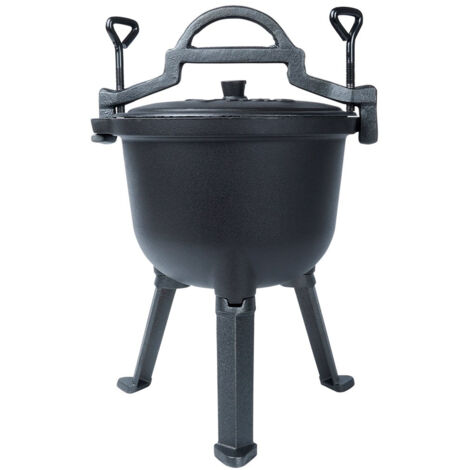 Caldero de hierro fundido esmaltado con patas y tapa CAST LINE 4 l