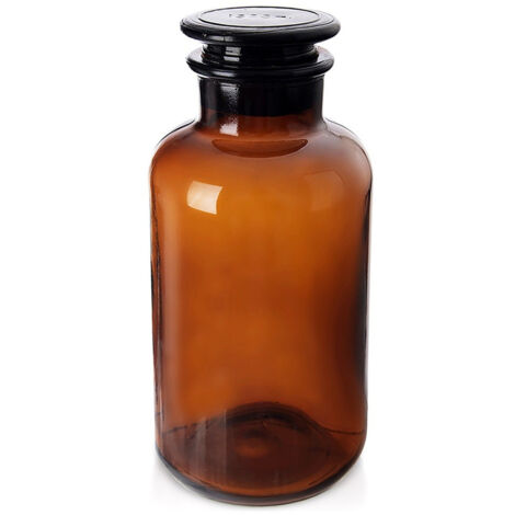 Recipiente de vidrio marrón para alimentos con tapón de corcho de ...
